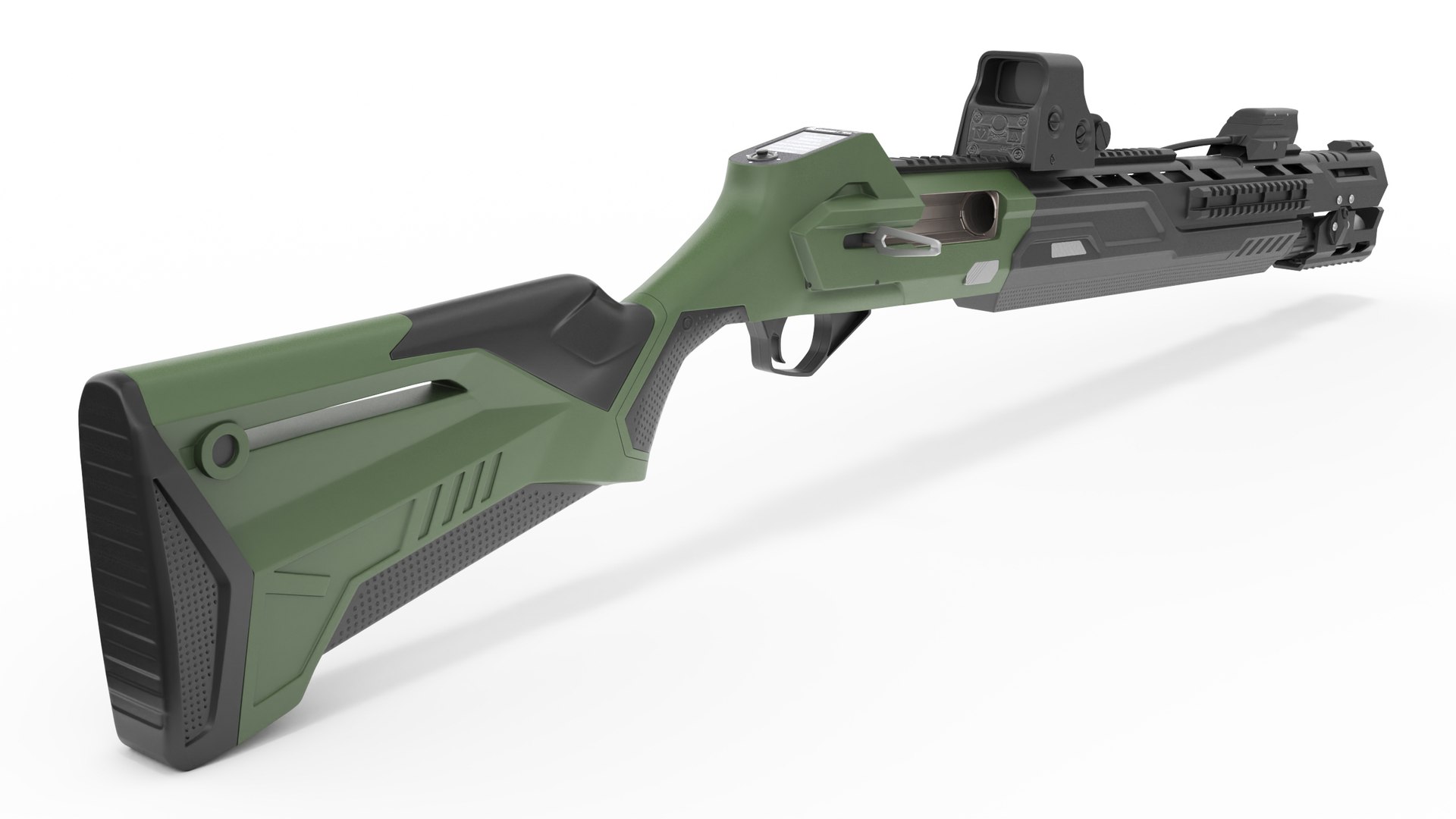 Futuristic Shotgun MP 155 Ultima Kalashnikov Green 3D model ...