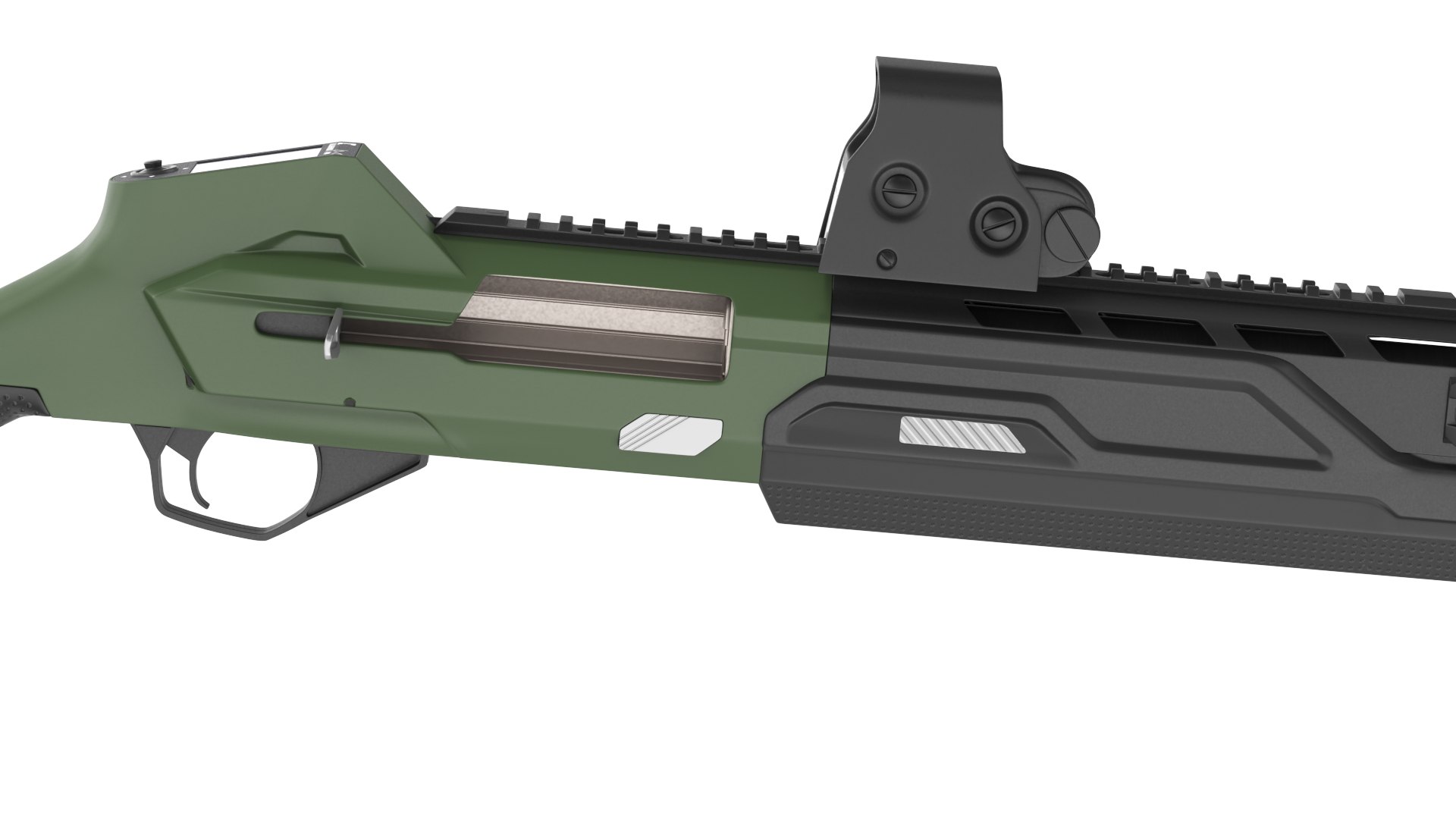 Futuristic Shotgun MP 155 Ultima Kalashnikov Green 3D model ...