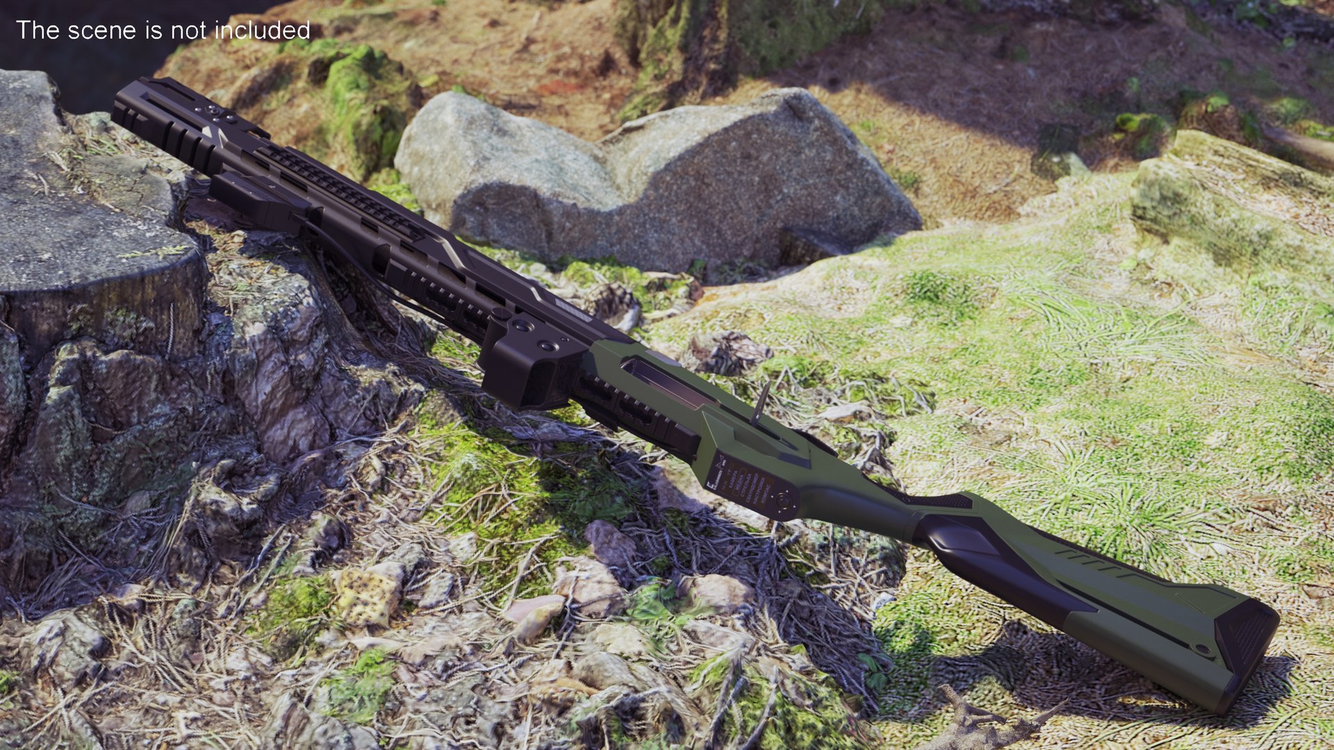 Futuristic Shotgun MP 155 Ultima Kalashnikov Green 3D model ...