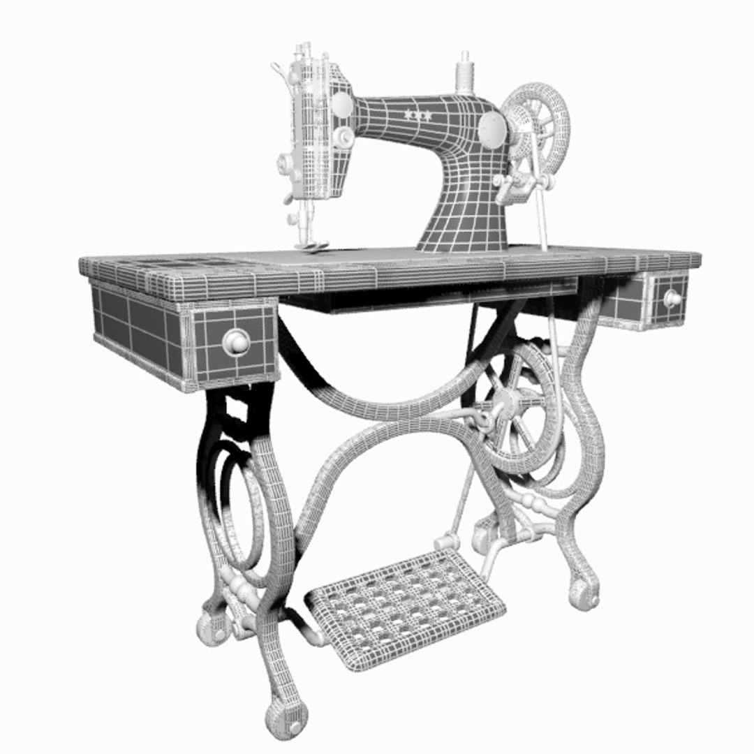 3d Sewing Machine Toon Model