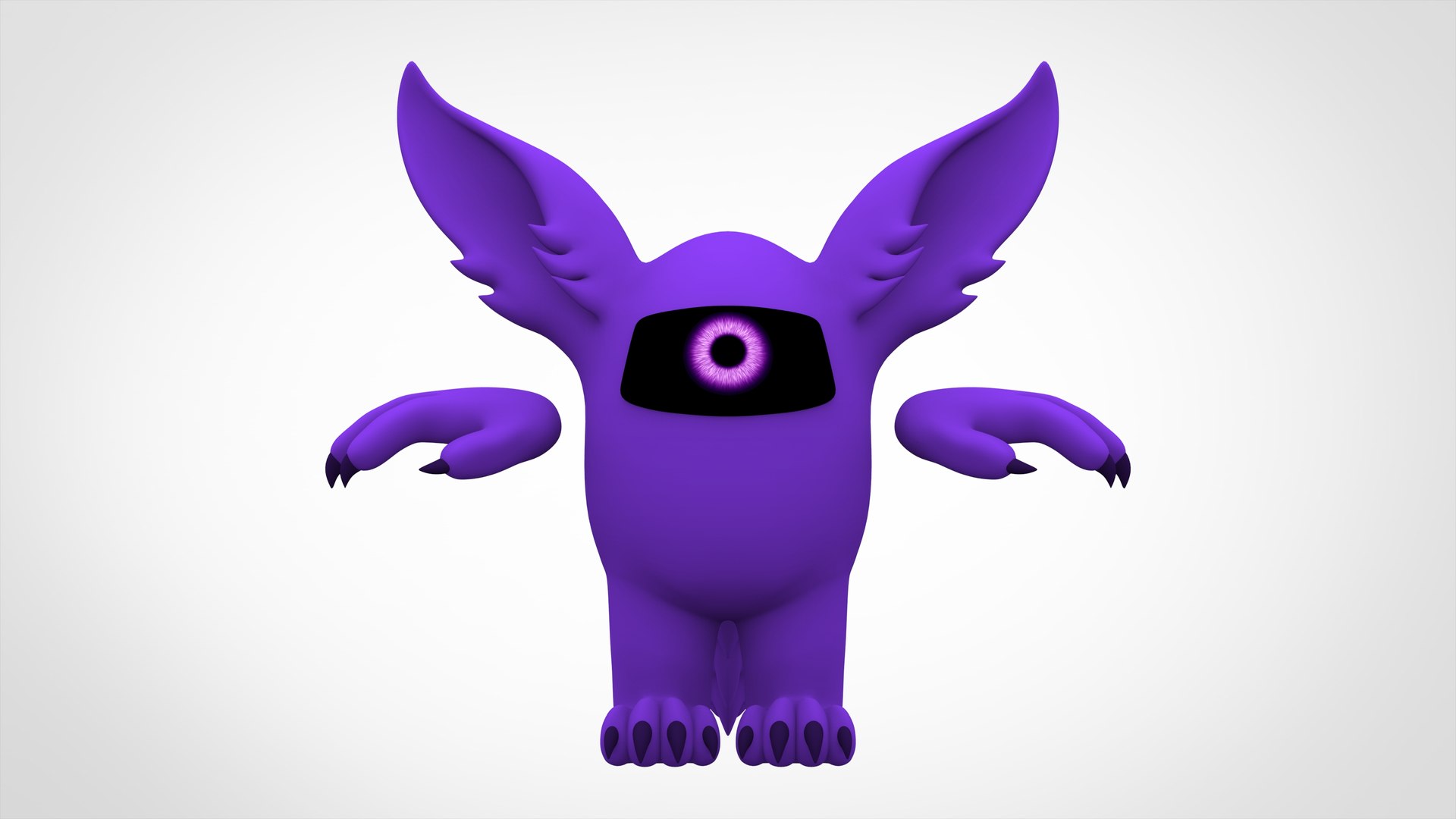 Purple werewolf 3D - TurboSquid 1631537