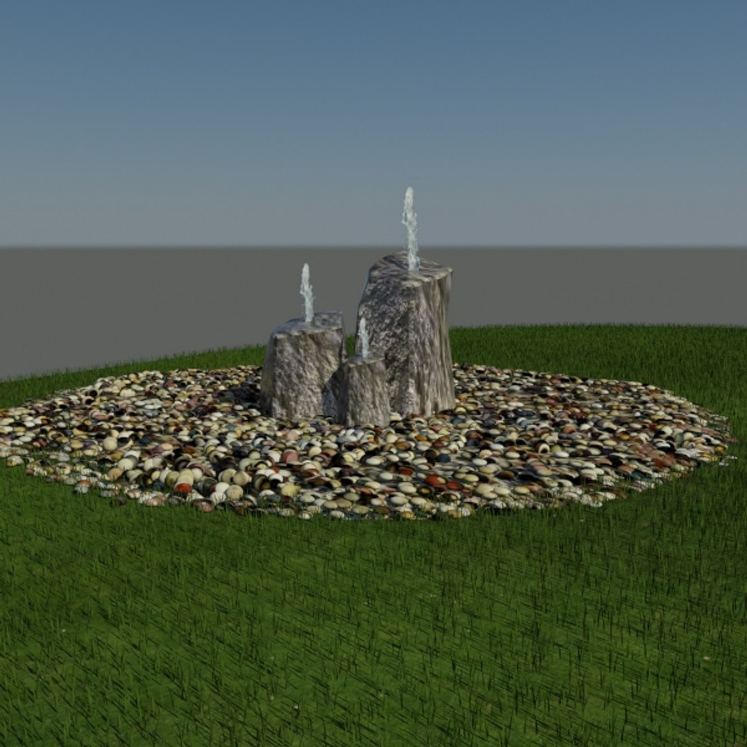 3d Model Rock Water Fountain