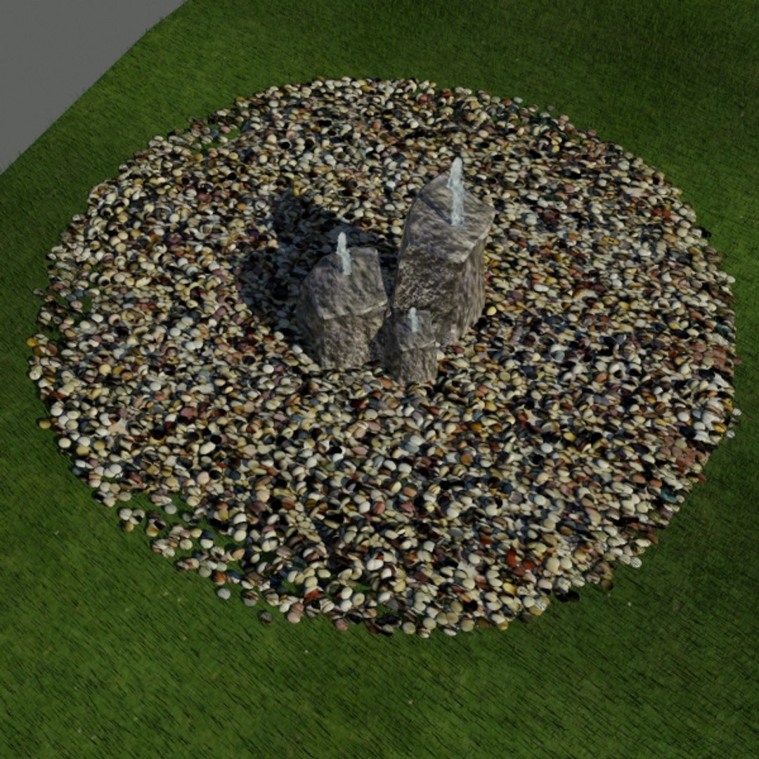 3d Model Rock Water Fountain