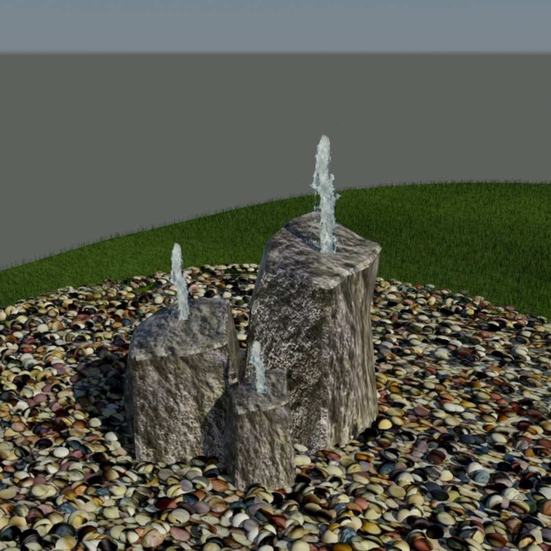 3d Model Rock Water Fountain