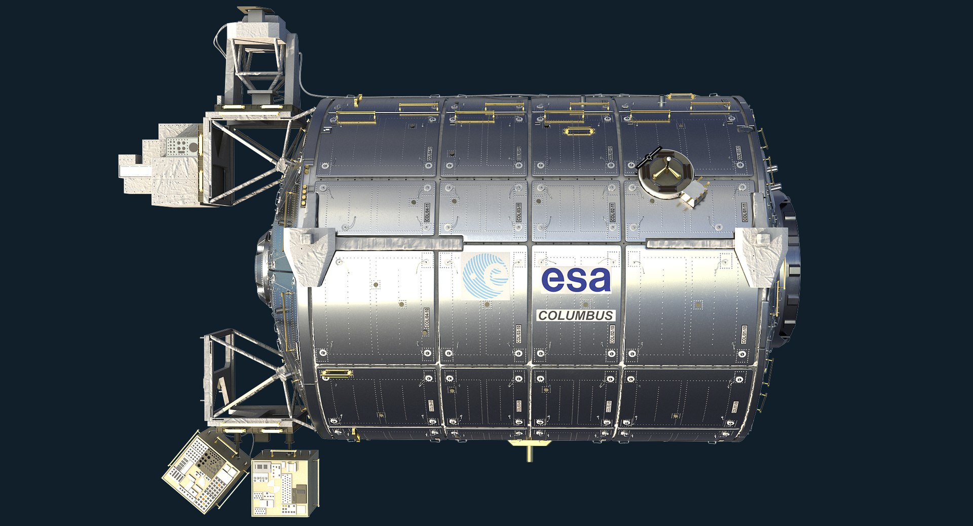 Columbus ISS Module 3D - TurboSquid 2160701
