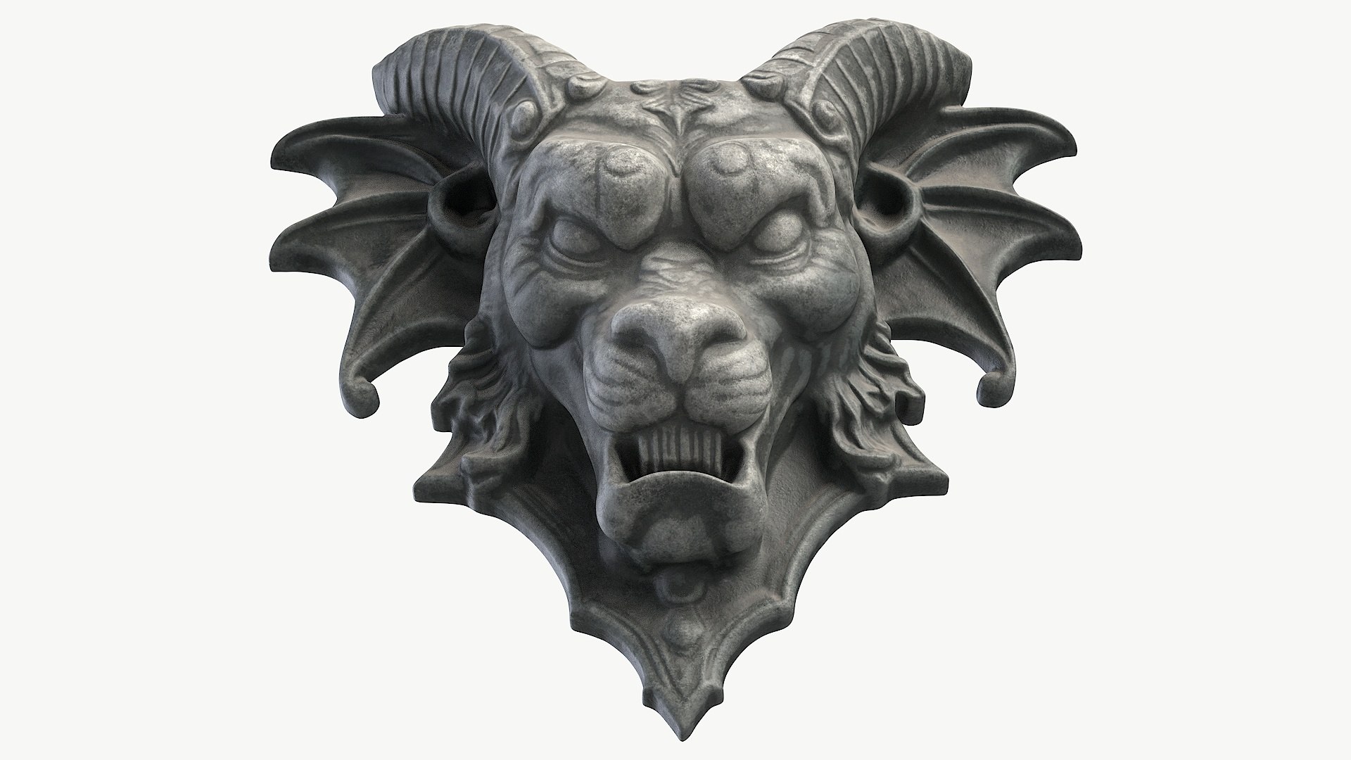 3D Gargoyle Head Textured 11 - TurboSquid 2291582