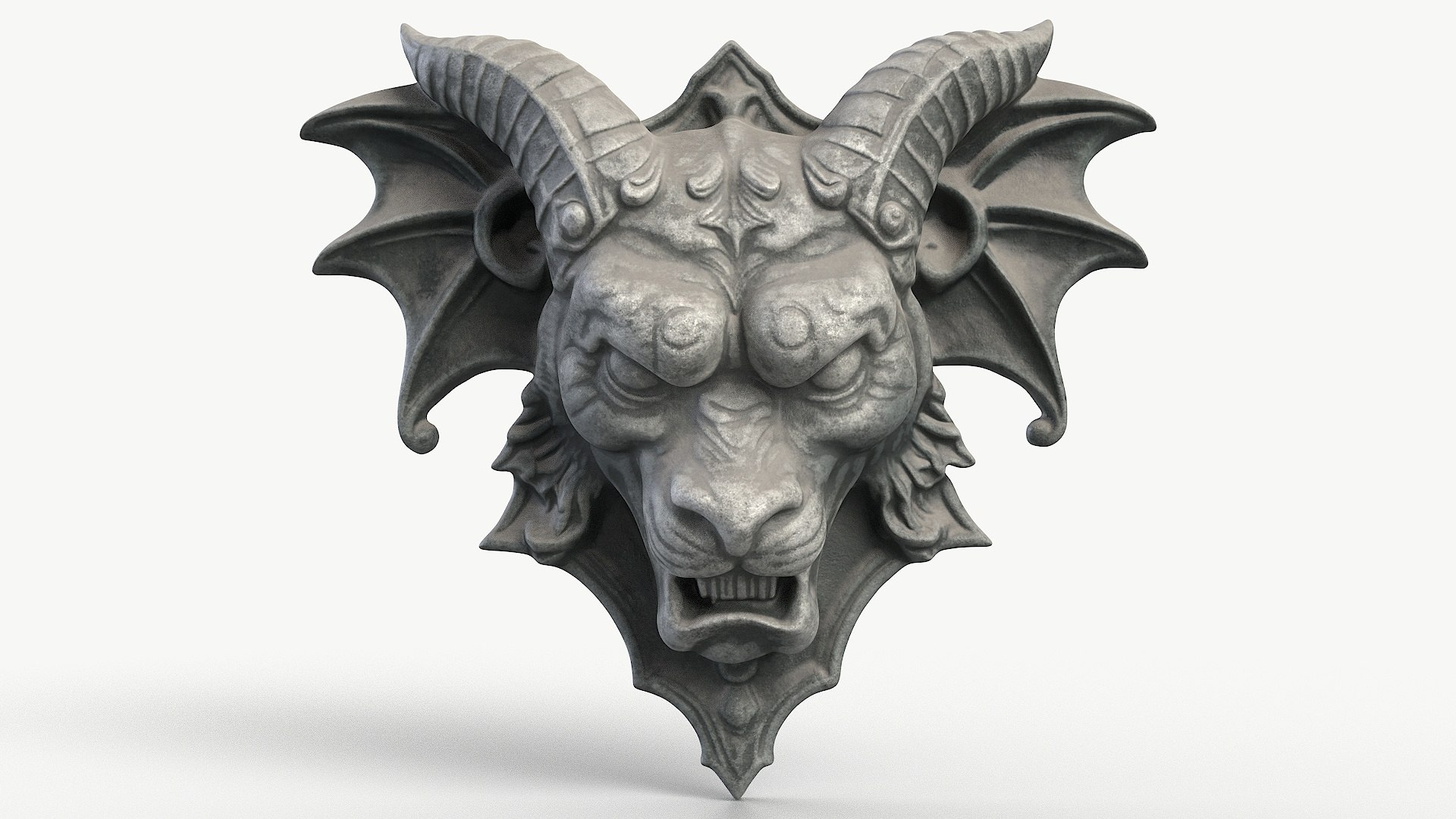 3D Gargoyle Head Textured 11 - TurboSquid 2291582