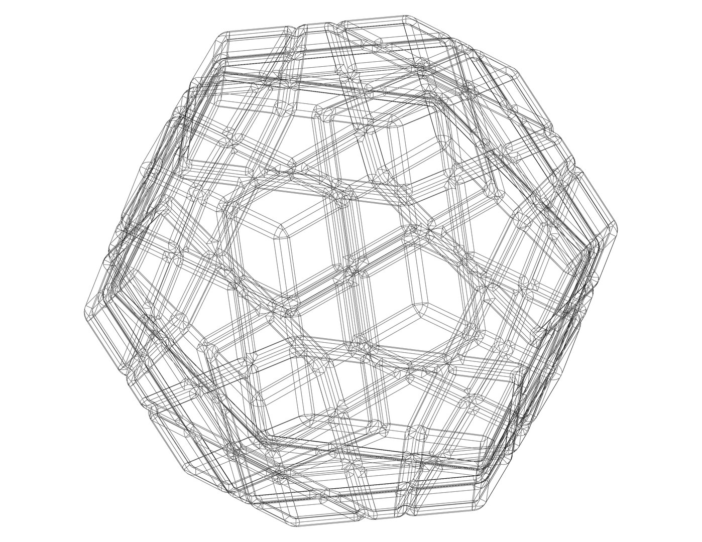 Wireframe Shape Geometric Megaminx Cube 3D model - TurboSquid 2176074