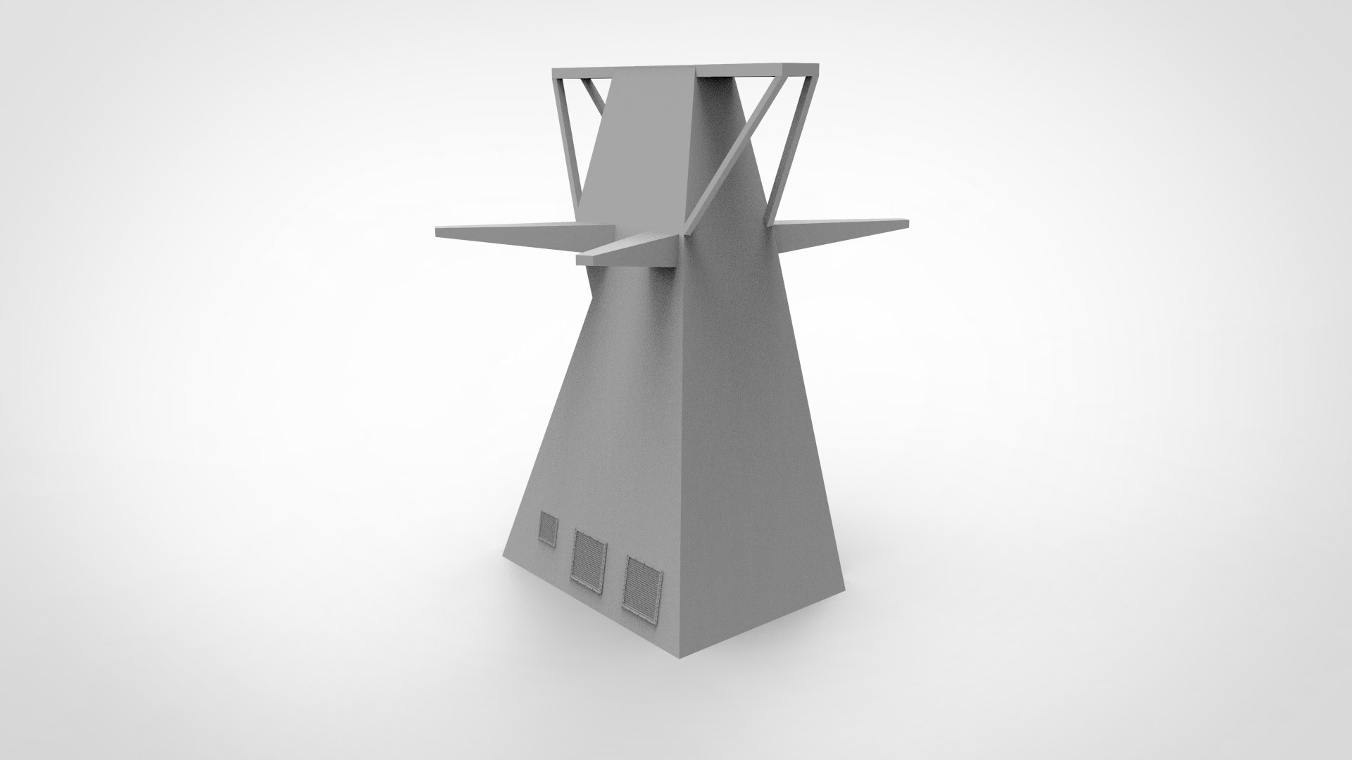 Rear Tower Ship Printed 3D Model - TurboSquid 2115092