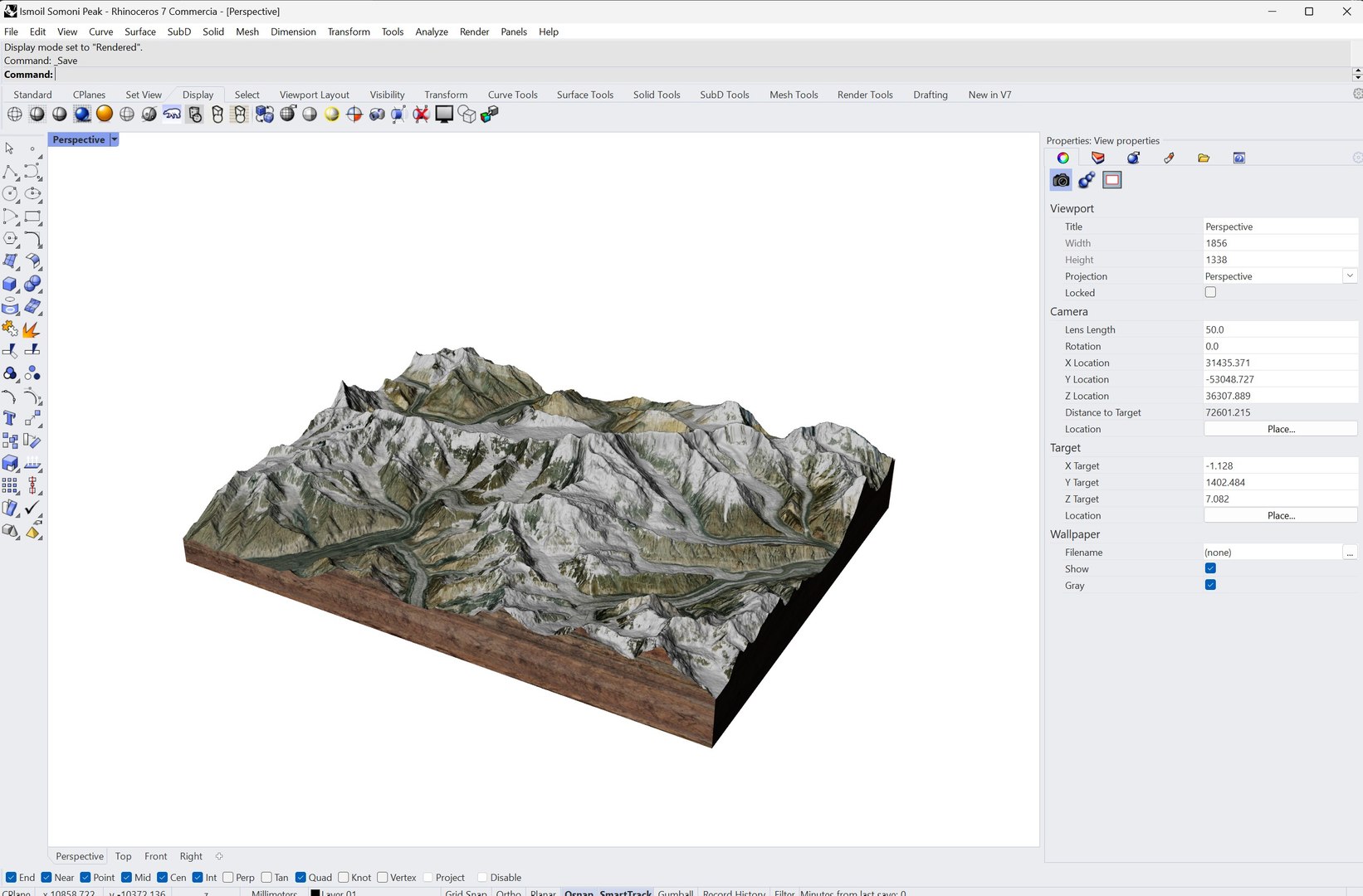 3D Model Ismoil Somoni Peak Mountain Tajikistan - TurboSquid 2061700