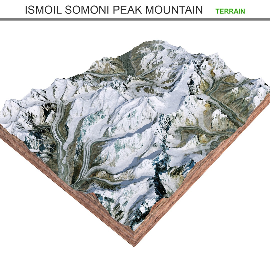 3D Model Ismoil Somoni Peak Mountain Tajikistan - TurboSquid 2061700