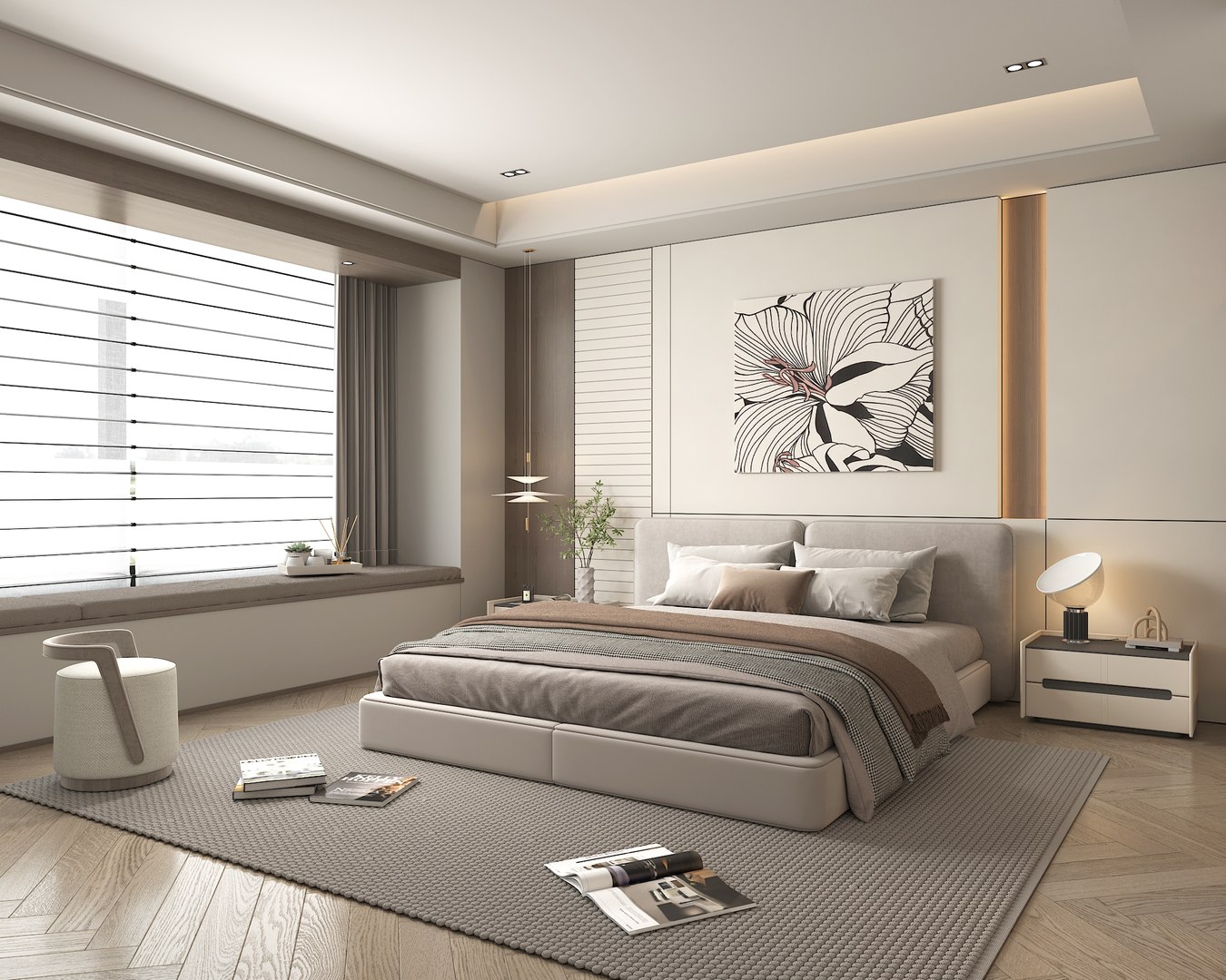 3D Modern Bedroom Scene 40 - TurboSquid 2278746