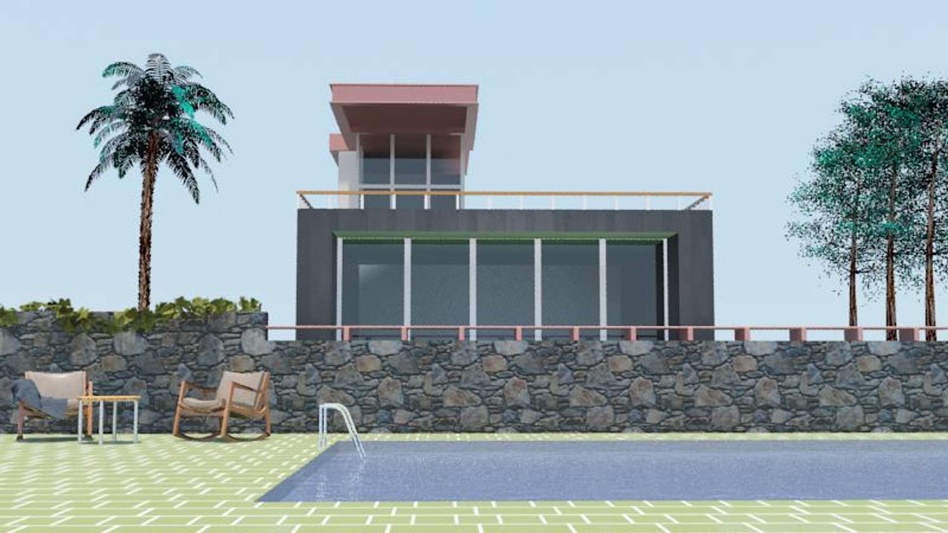 3D villa model - TurboSquid 1721464