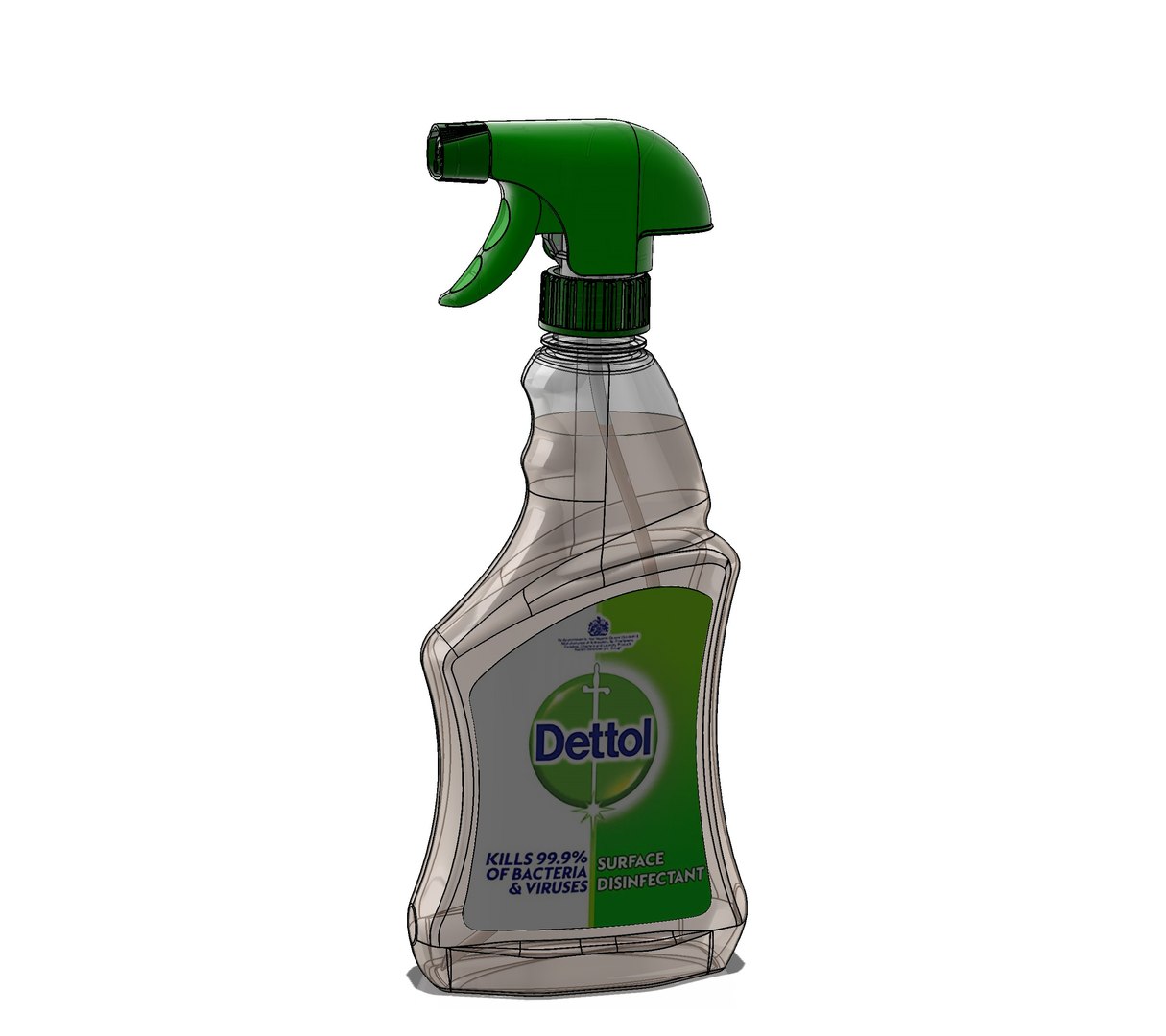 3D Dettol Spray Cleaner - TurboSquid 2278799