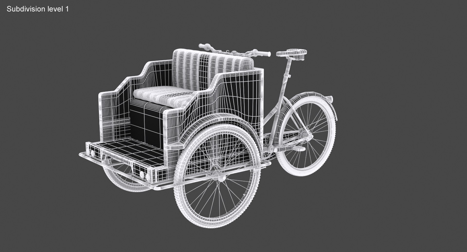 Pedicab Cab Model - TurboSquid 1182870