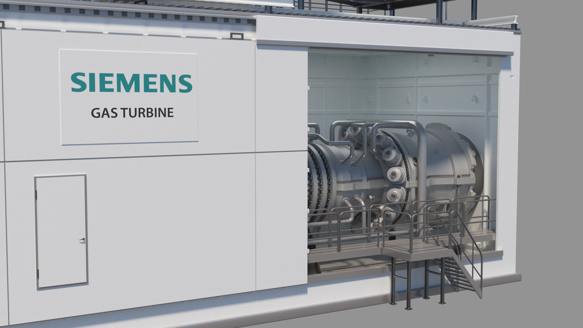 3D Siemens Gas Turbine Package Model - TurboSquid 1550062