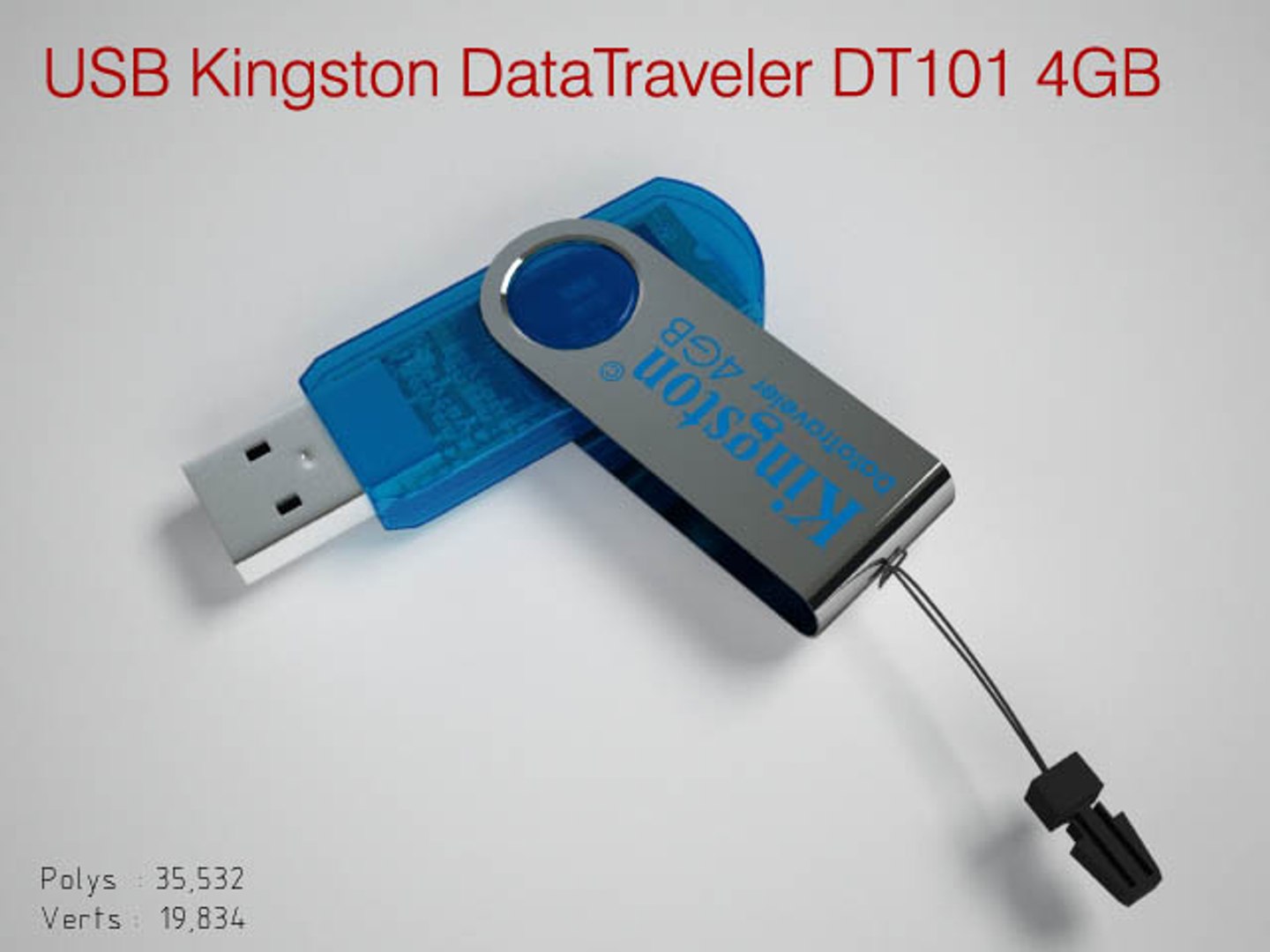 4gb Usb Gb 3d Model