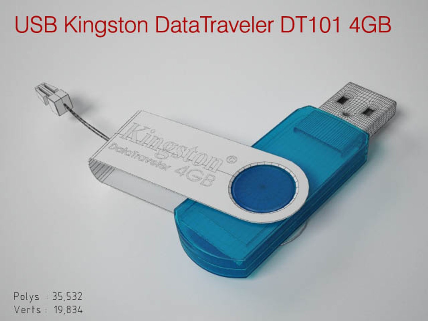 4gb Usb Gb 3d Model