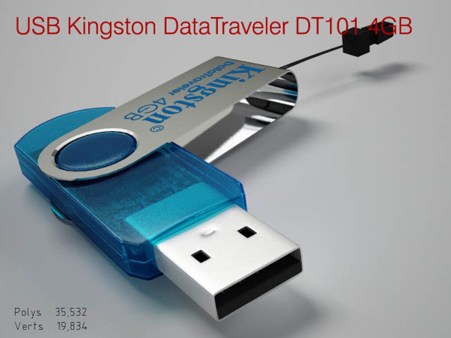 4gb Usb Gb 3d Model