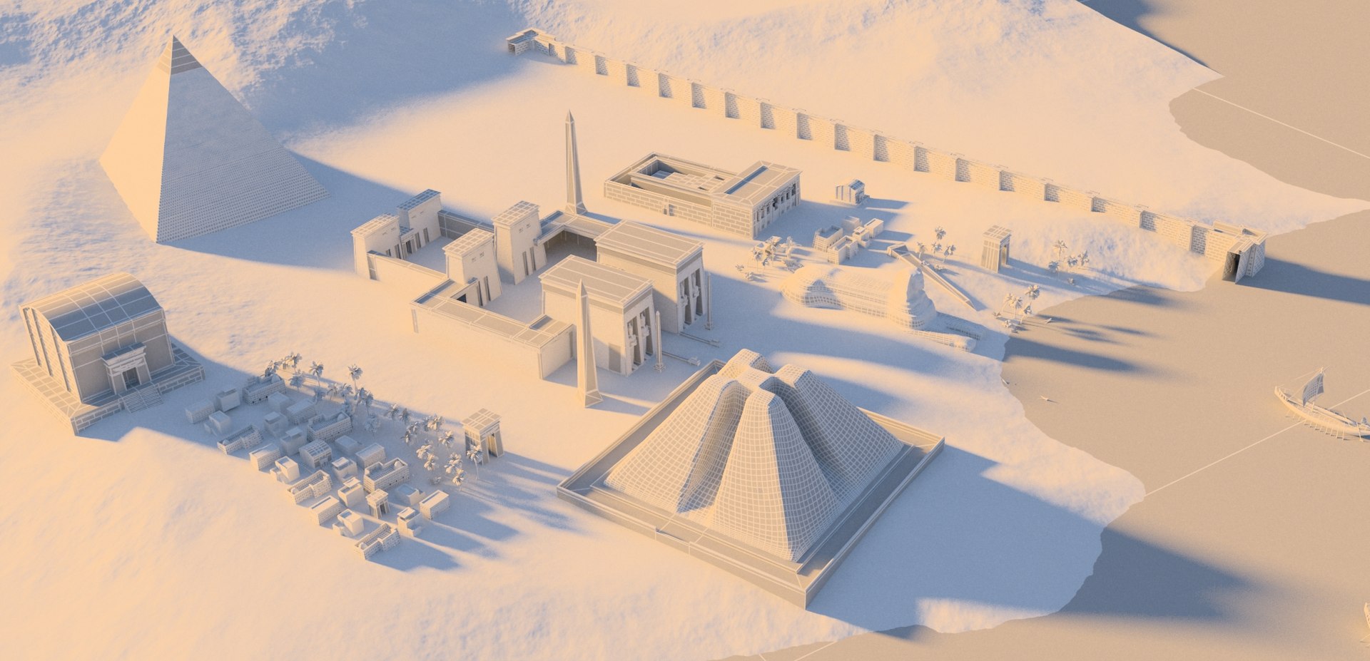 3D Model Egypt Terrain Scene - TurboSquid 1374531