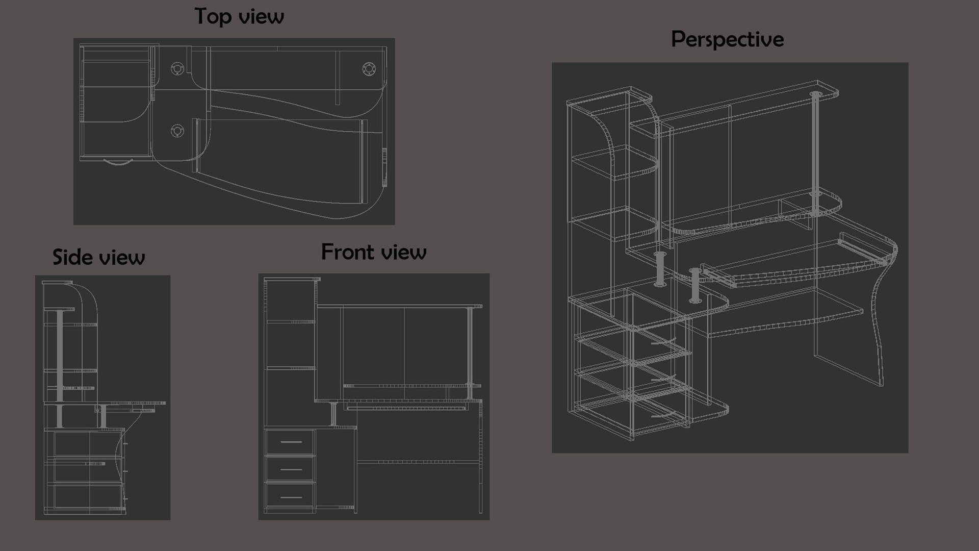 3D Computer Table - TurboSquid 2047412