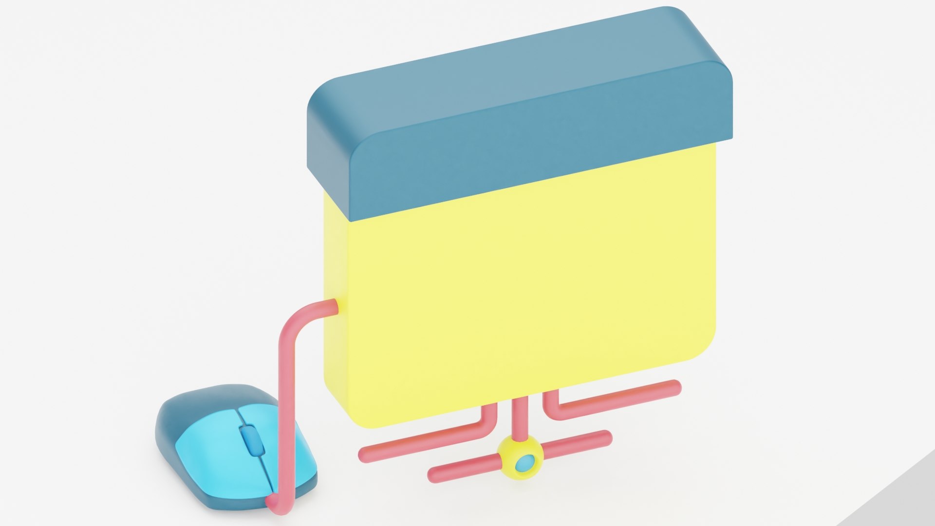 Internet Browser 3d Icon Represented With Computer Mouse And ...