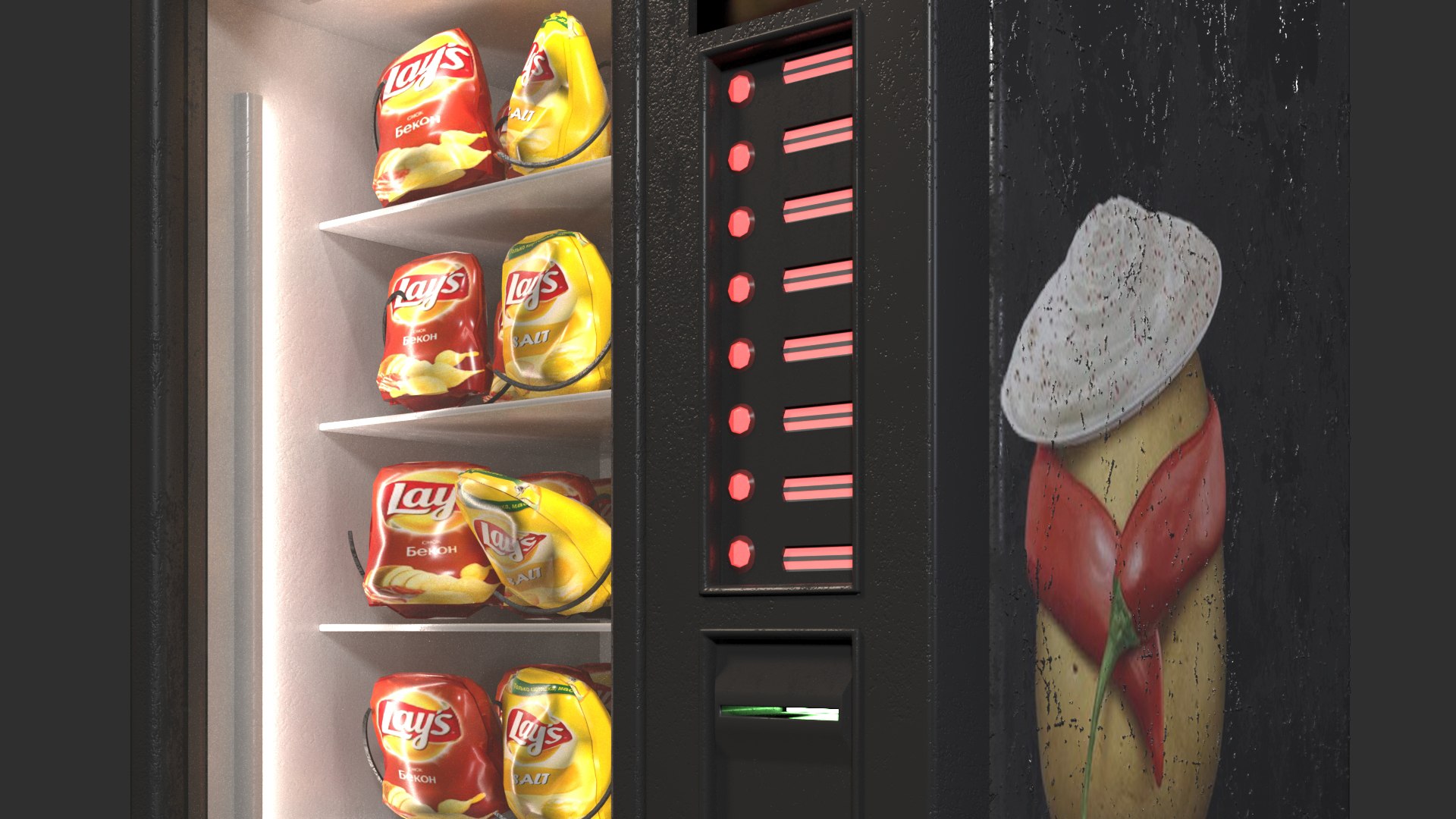 3D Futuristic Vending Machine - 3D Model Model - TurboSquid 2176449