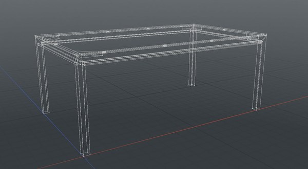 3D rectangular table model - TurboSquid 1357090