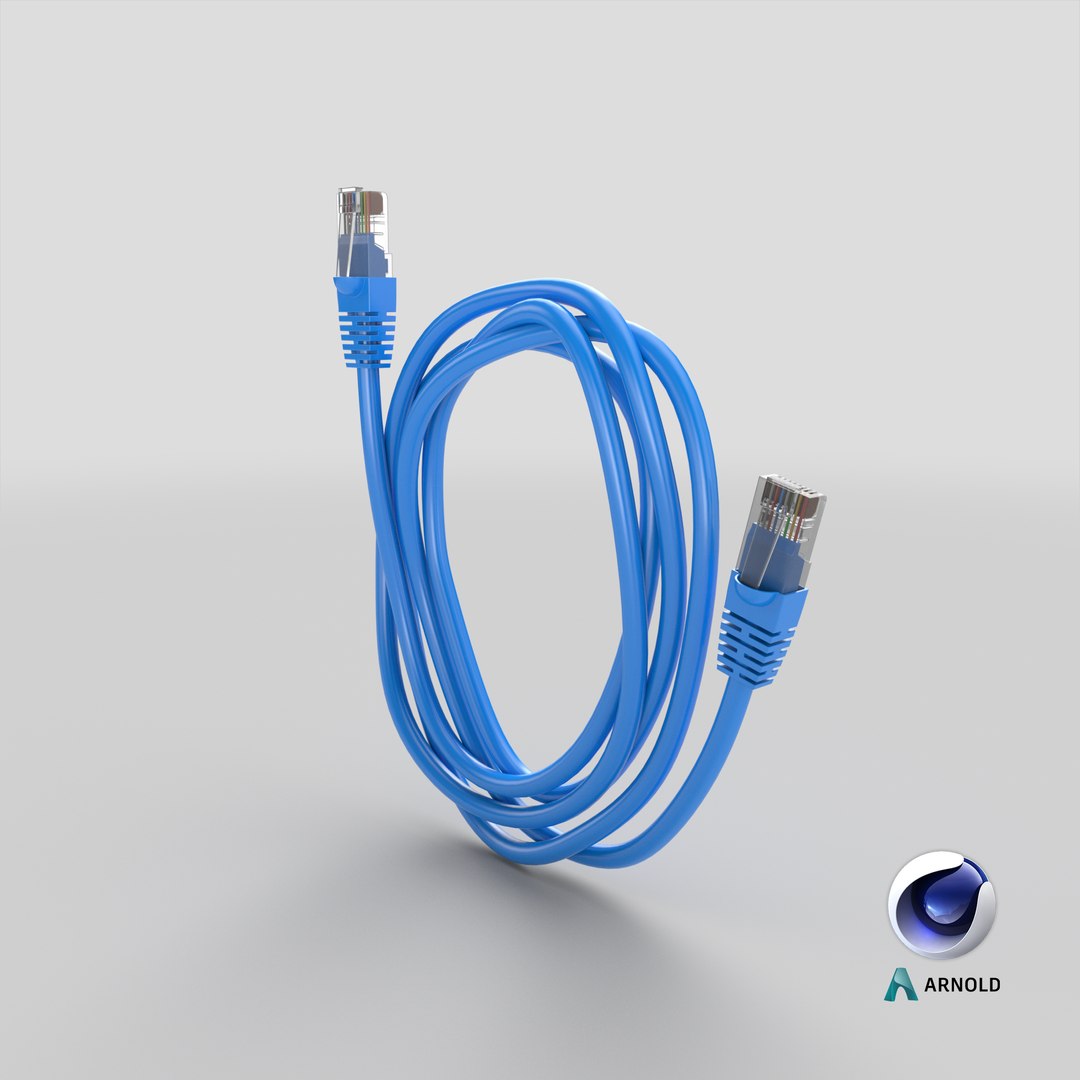 Detailed Ethernet Cable 3D Model - TurboSquid 2111318