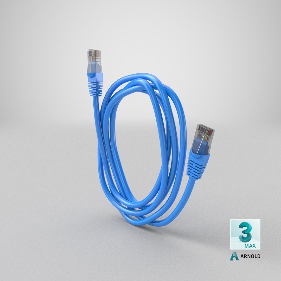 Detailed Ethernet Cable 3D Model - TurboSquid 2111318