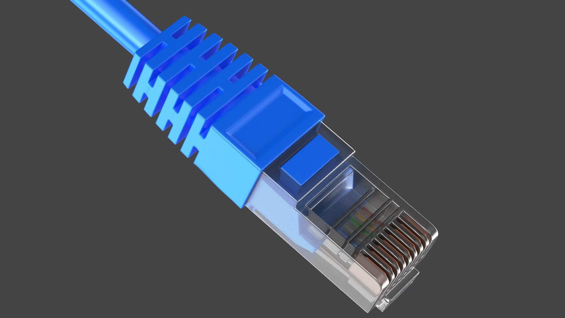 Detailed Ethernet Cable 3d Model Turbosquid 2111318