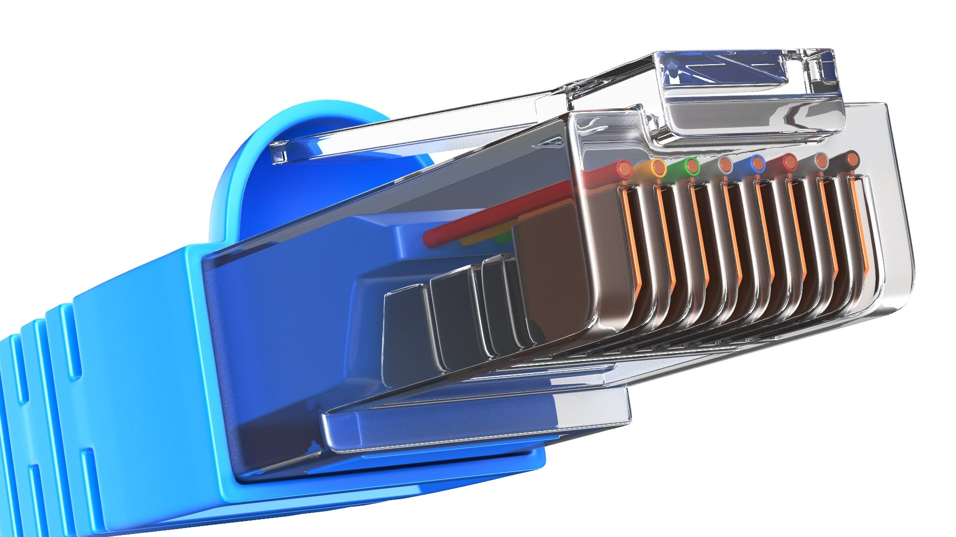 Detailed Ethernet Cable 3d Model Turbosquid 2111318