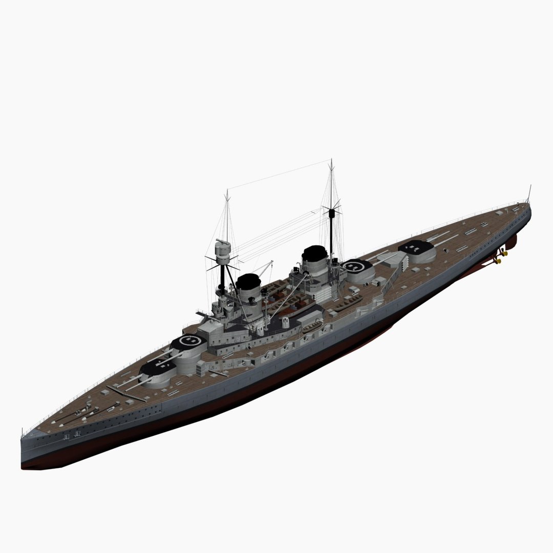 3d Model Battlecruiser Hindenburg Imperial German
