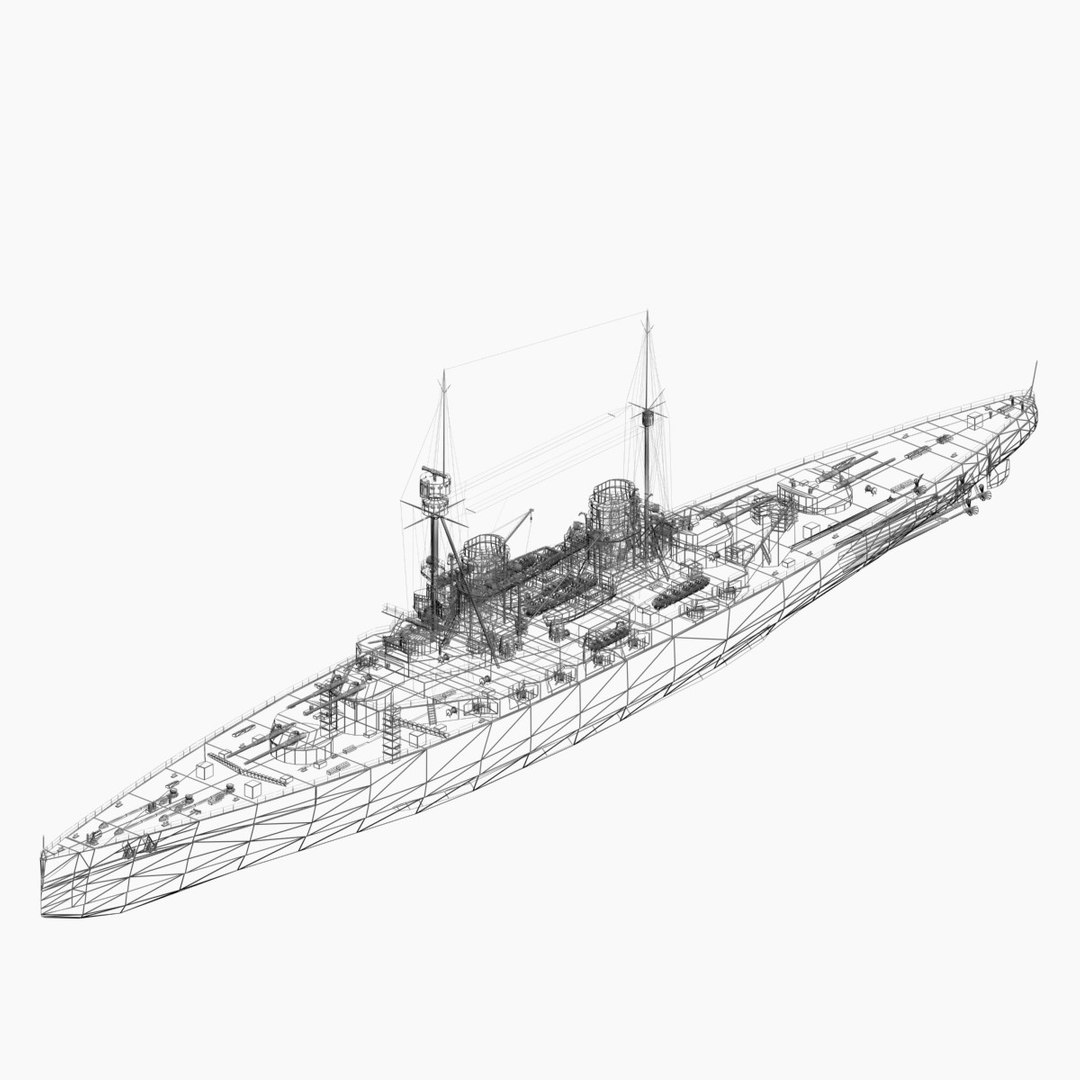 3d Model Battlecruiser Hindenburg Imperial German