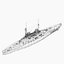 3d Model Battlecruiser Hindenburg Imperial German