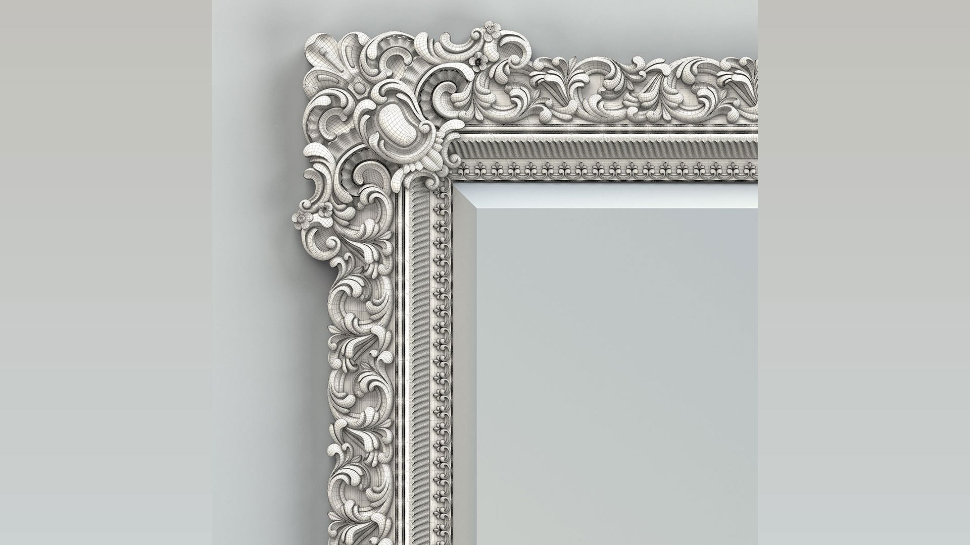 3D Rectangle Mirror Frame 020 - TurboSquid 2057613