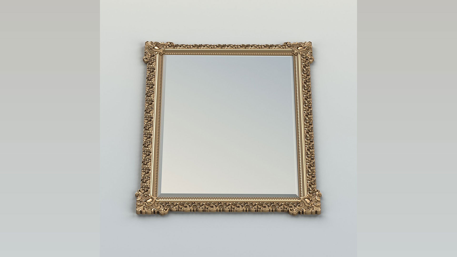 3D Rectangle Mirror Frame 020 - TurboSquid 2057613