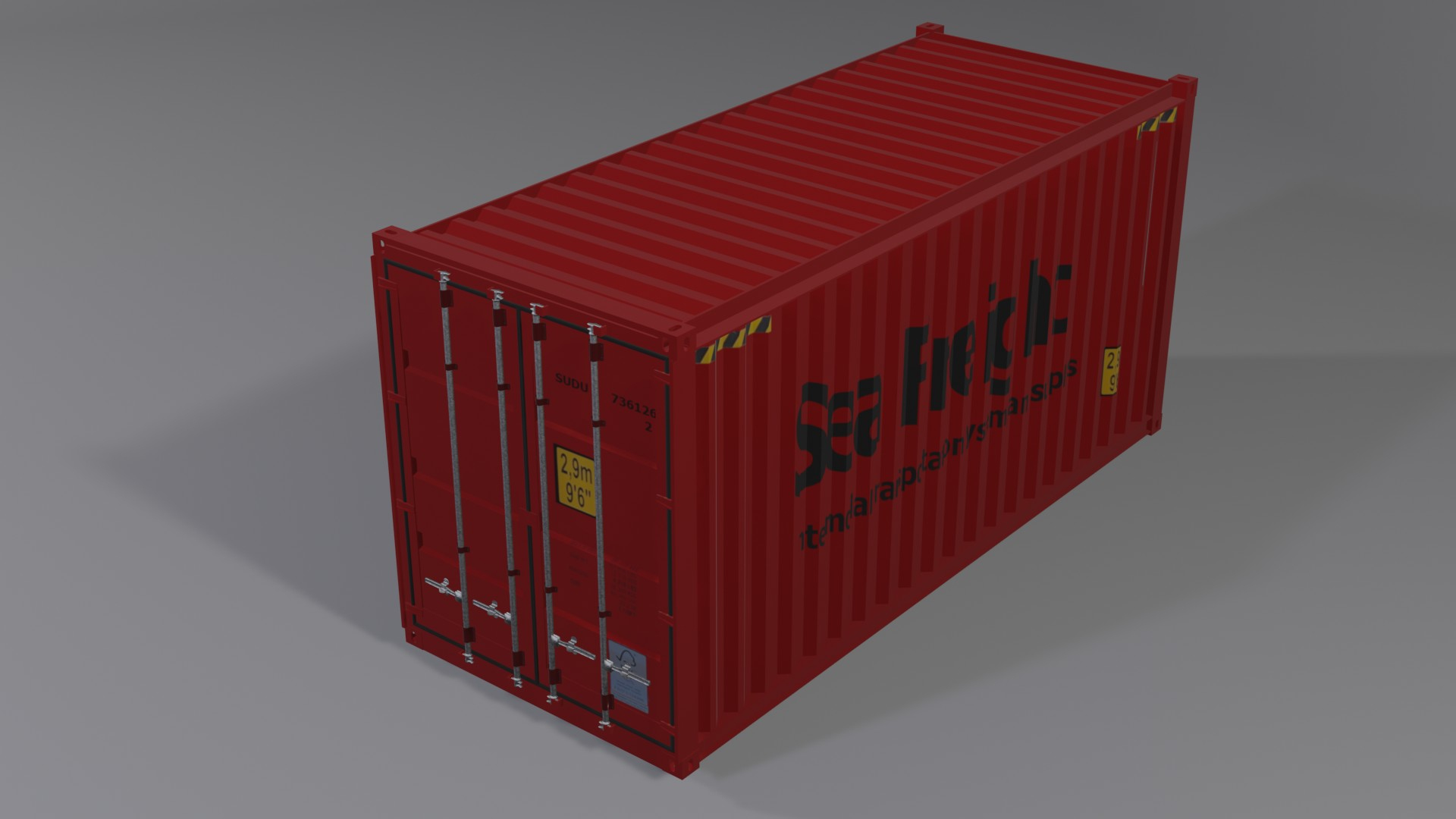 20 Foot High Cube Shipping Container 3D - TurboSquid 1774988