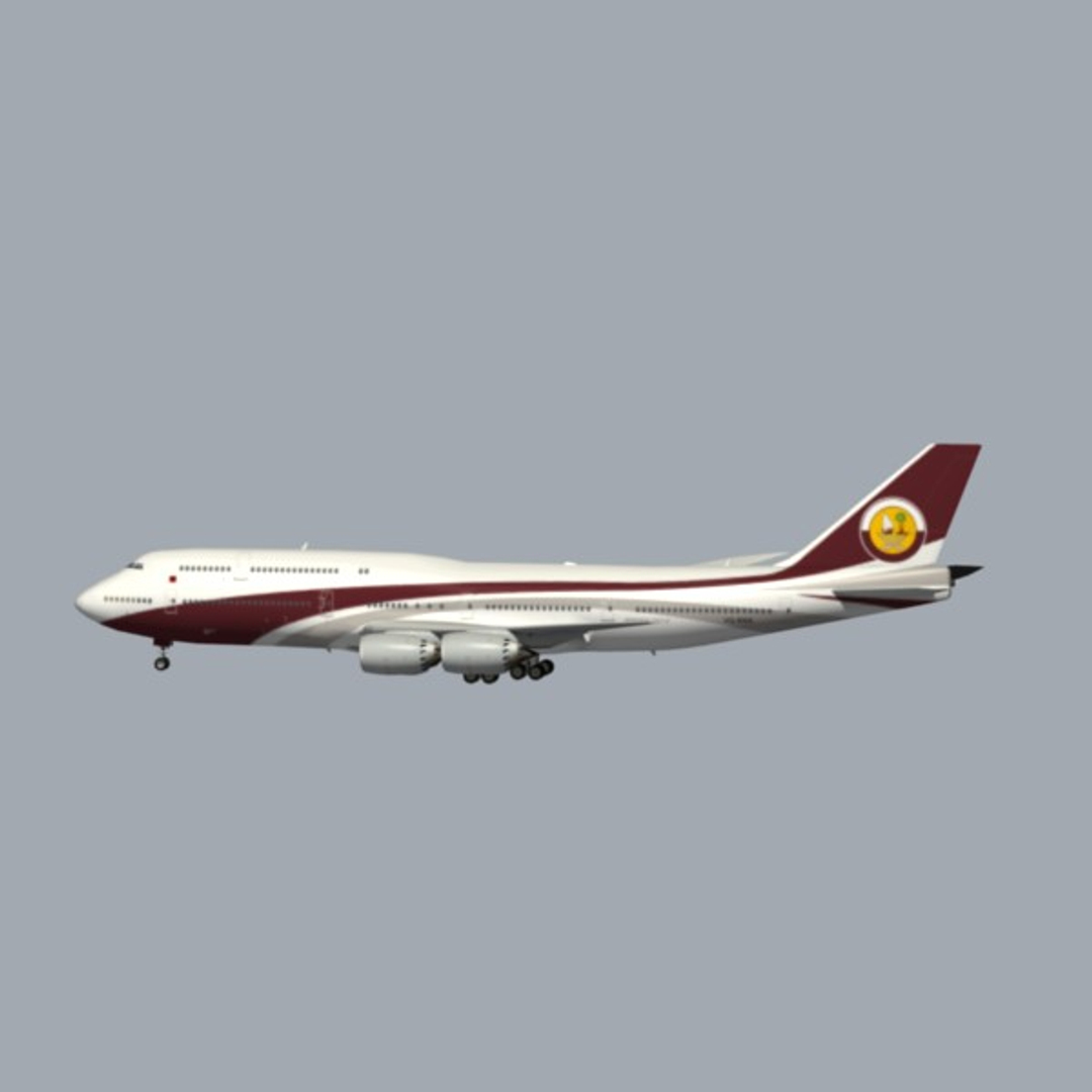 3d Boeing 747-8 Qatar