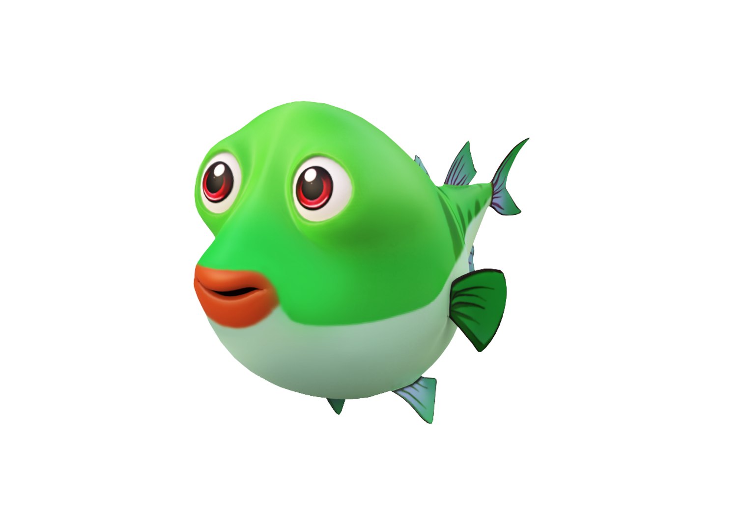 Striped Bass Fish Toon 3D Model - TurboSquid 1586055