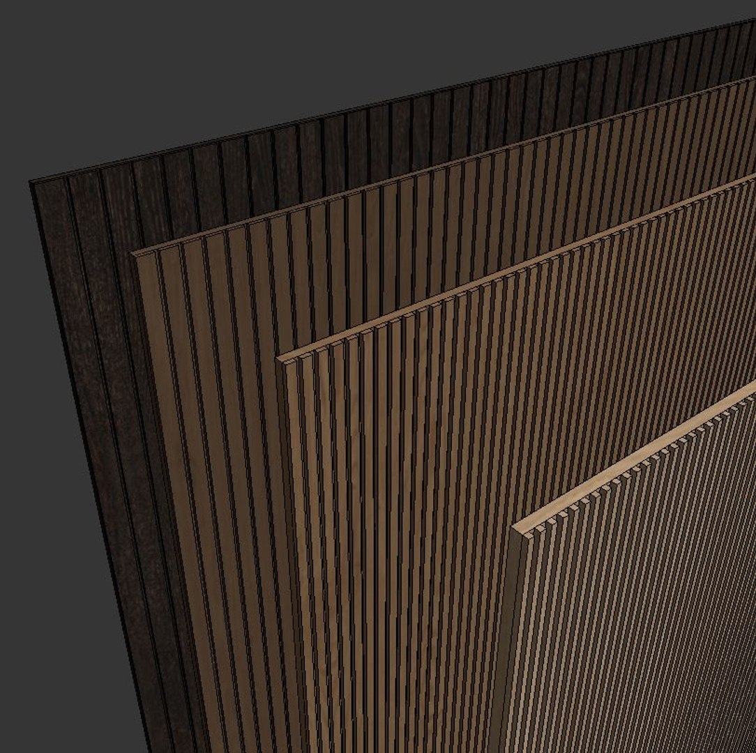 3D Wood Wall Panels Model - TurboSquid 1532230