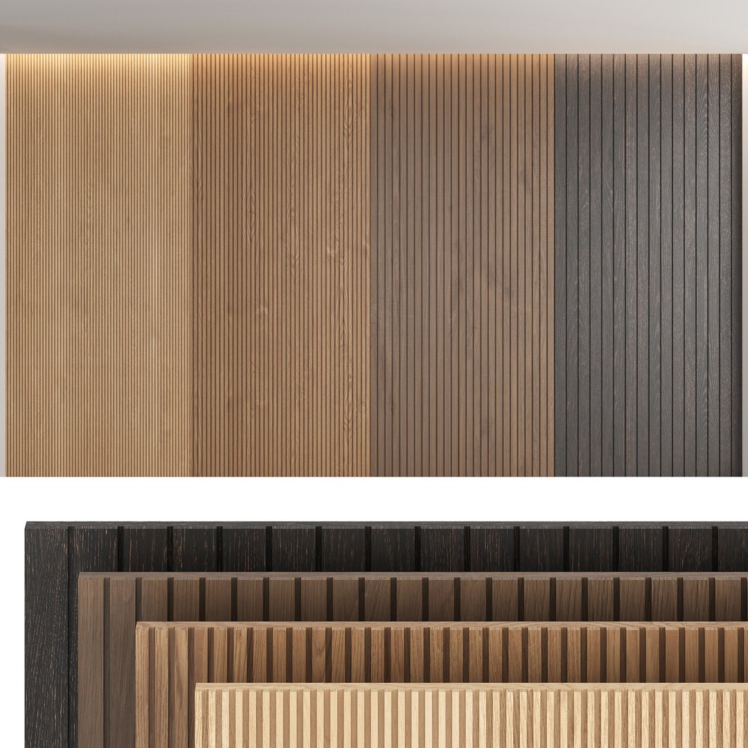 3D Wood Wall Panels Model - TurboSquid 1532230