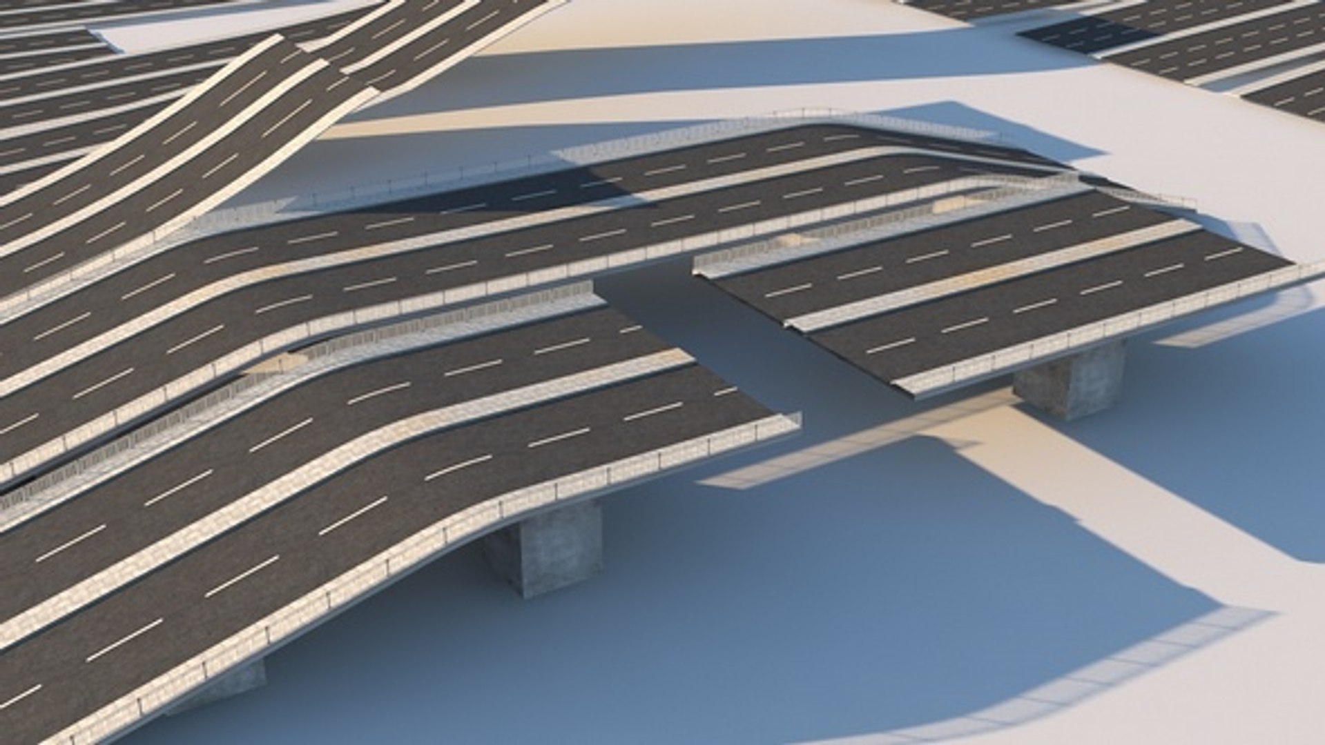 3D road pack modular kit model - TurboSquid 1248860