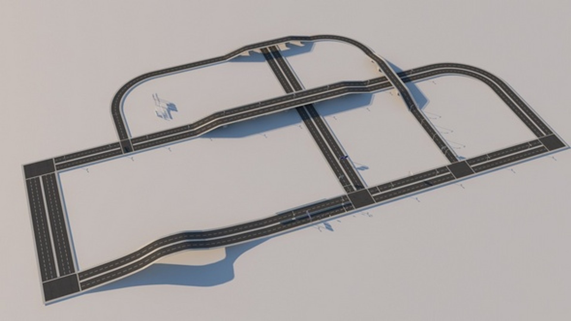 3D road pack modular kit model - TurboSquid 1248860