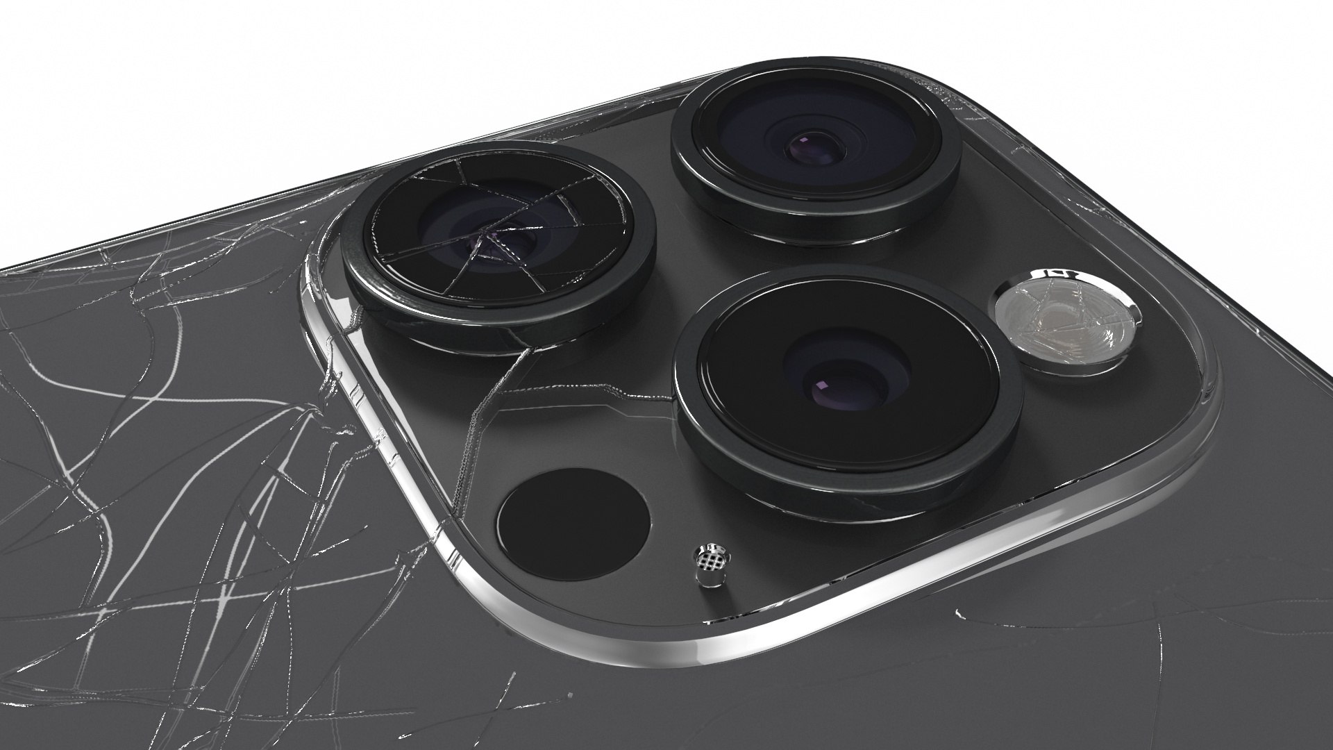 Black Titanium IPhone 15 Pro Max Cracked 3D - TurboSquid 2252646