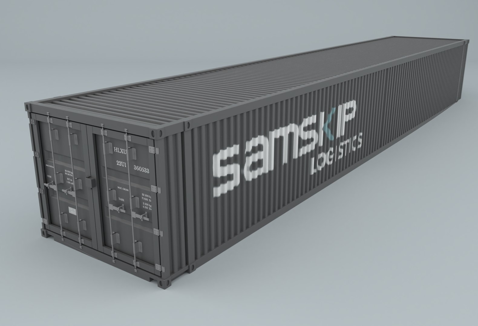 40 ft container cube 3D model - TurboSquid 1615294