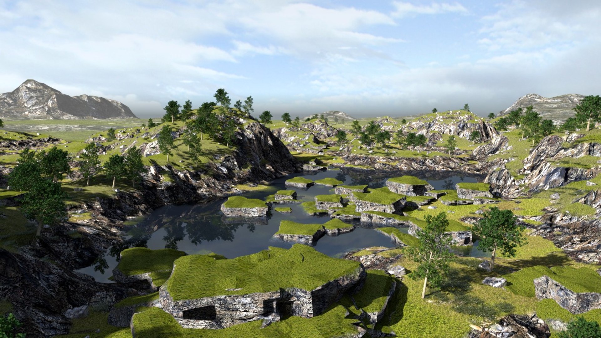 3d Green Oasis Model