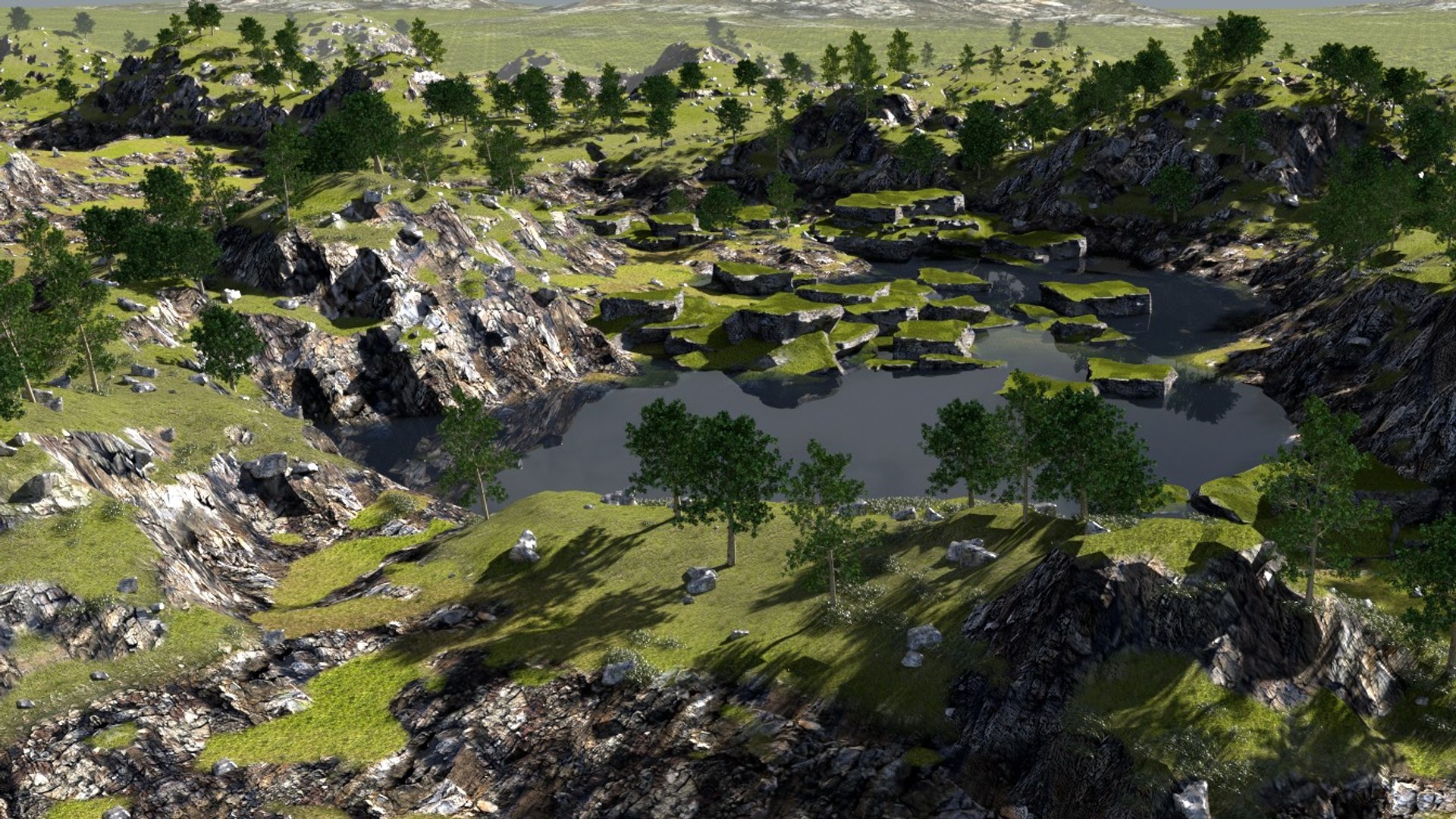 3d Green Oasis Model