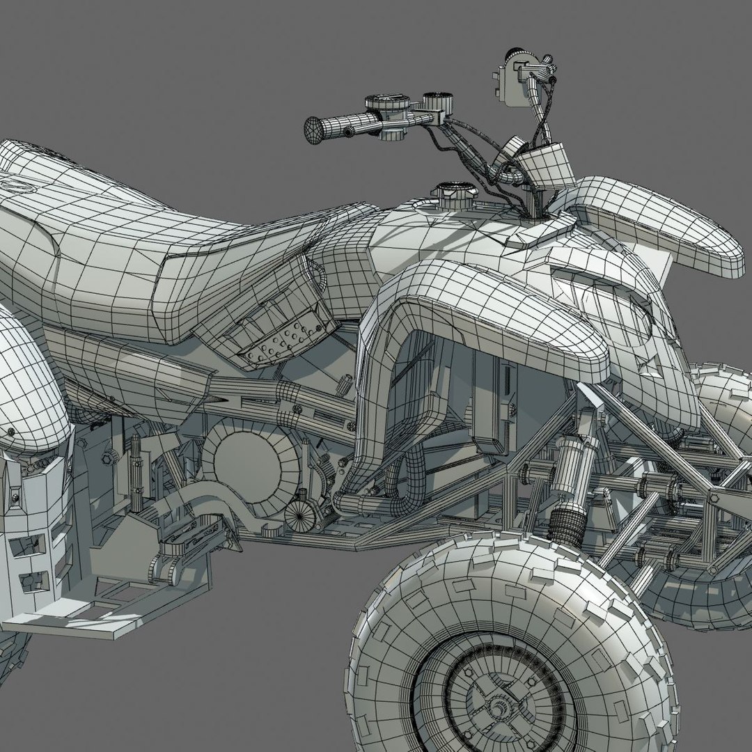 Polaris 500 Atv Quad 3d Model