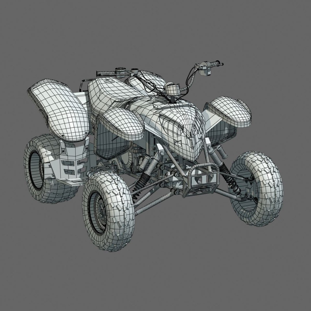 Polaris 500 Atv Quad 3d Model